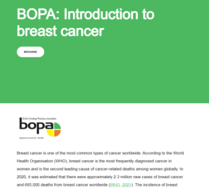 New Cancer eLearning Modules Available - BOPA