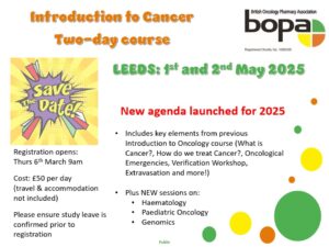 SAVE THE DATE: BOPA Introduction to Cancer Course 2025 - BOPA